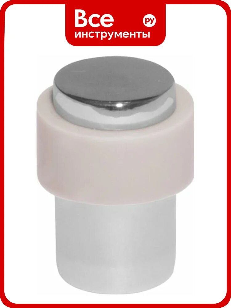 Дверной упор DOORLOCK DL DS004 SN матовый никель, 23/29мм, высота 40мм, серая резина 74231
