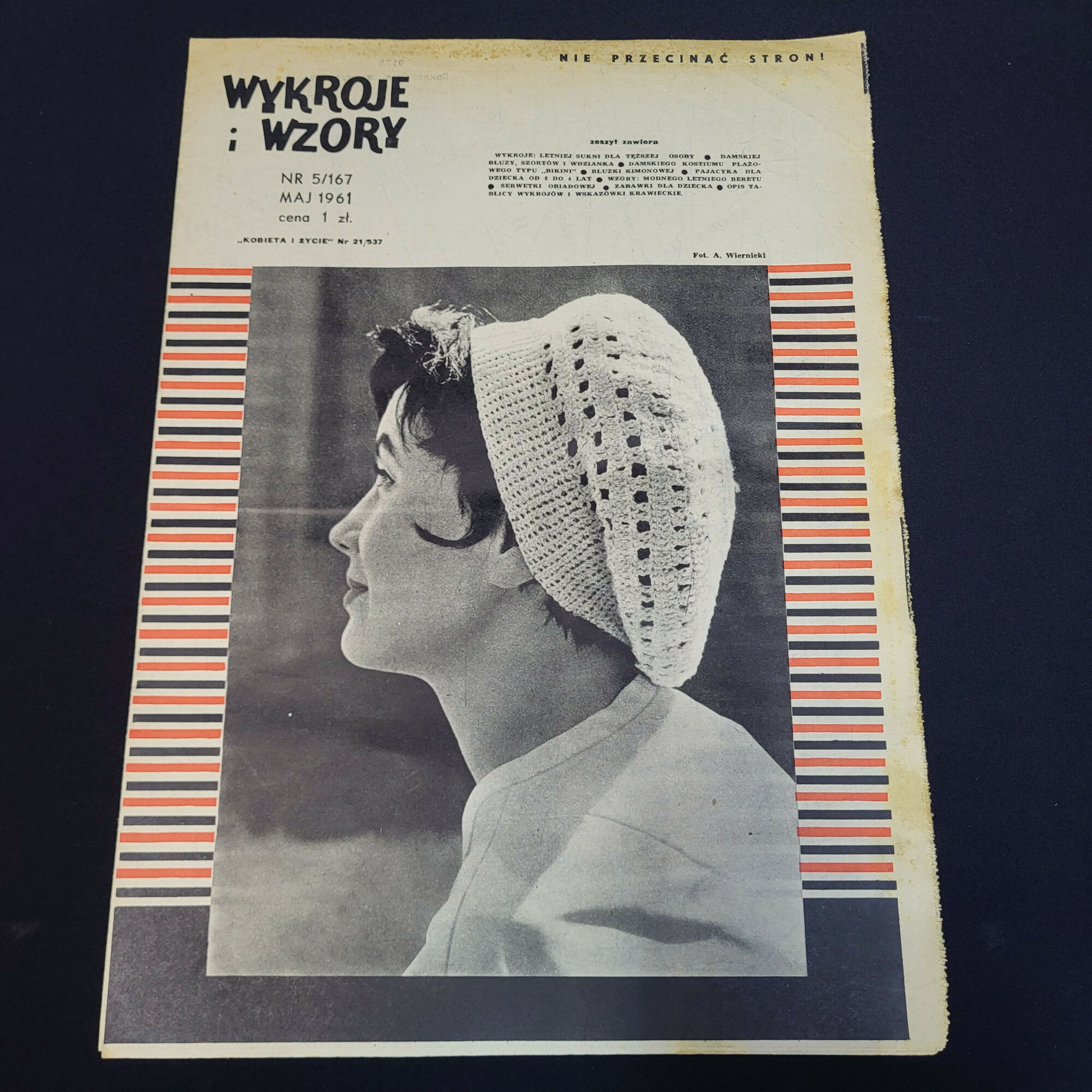 Журнал винтажный, СССР. Польское издание с выкройками и узорами WyKroje i Wzory, 1961 год