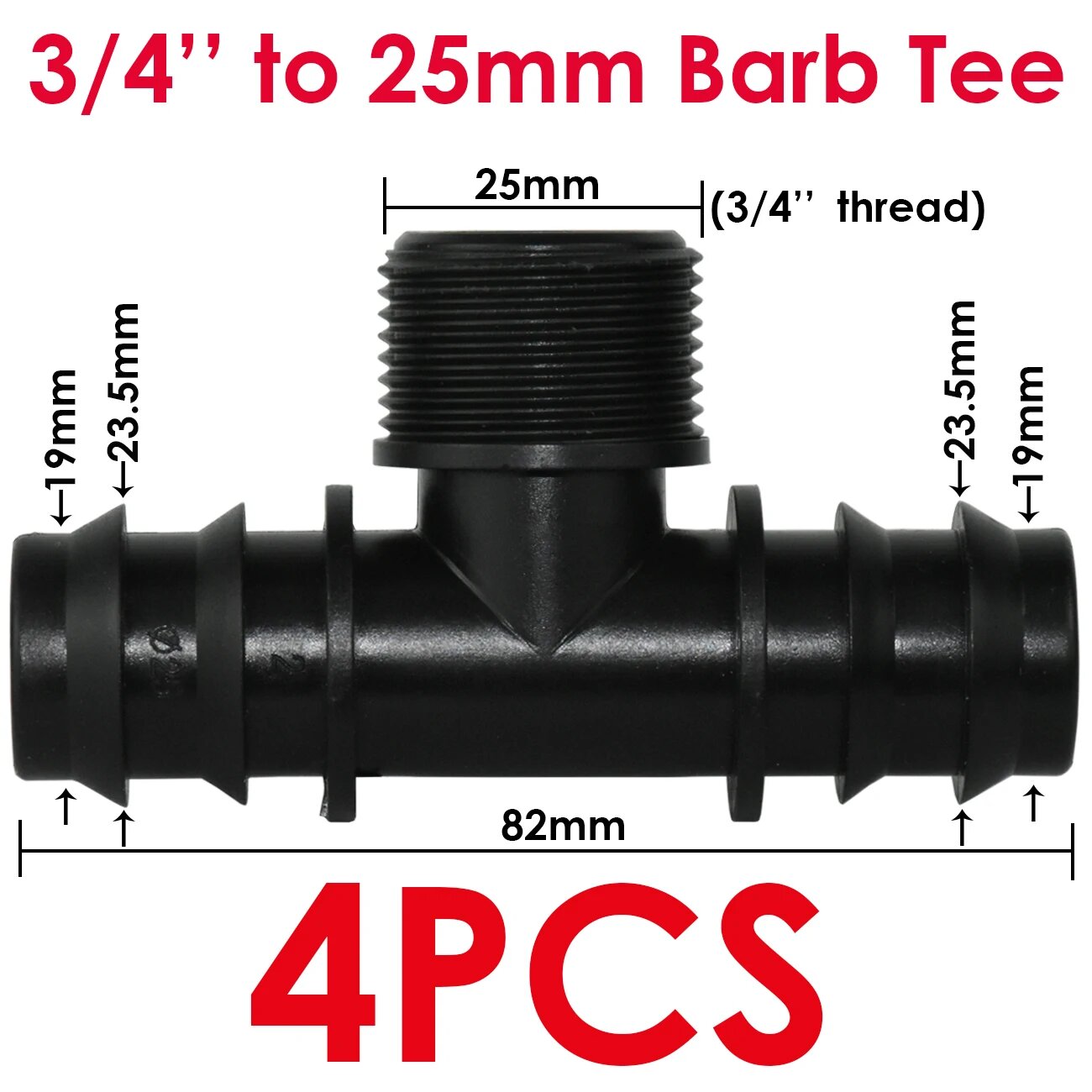 KESLA Тройники для шлангов 4 шт. 3I4in to 25mm-4PCS