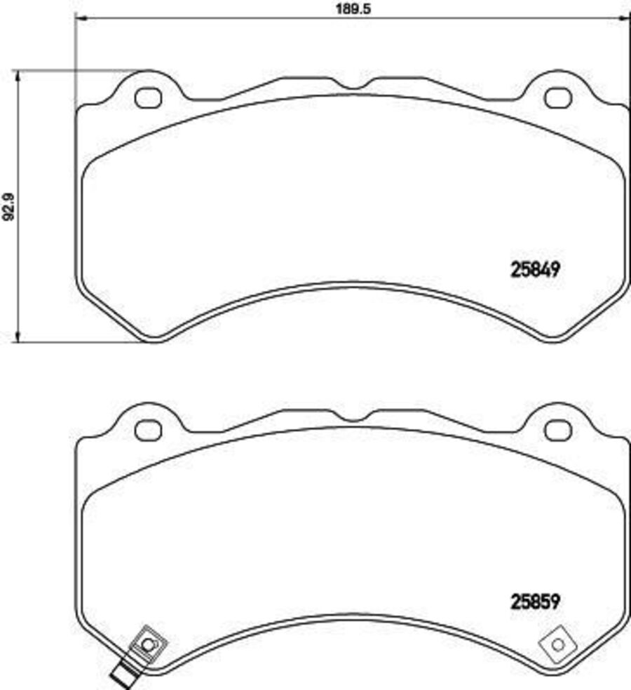 Колодки Dodge Charger 11-> (BREMBO P37018)