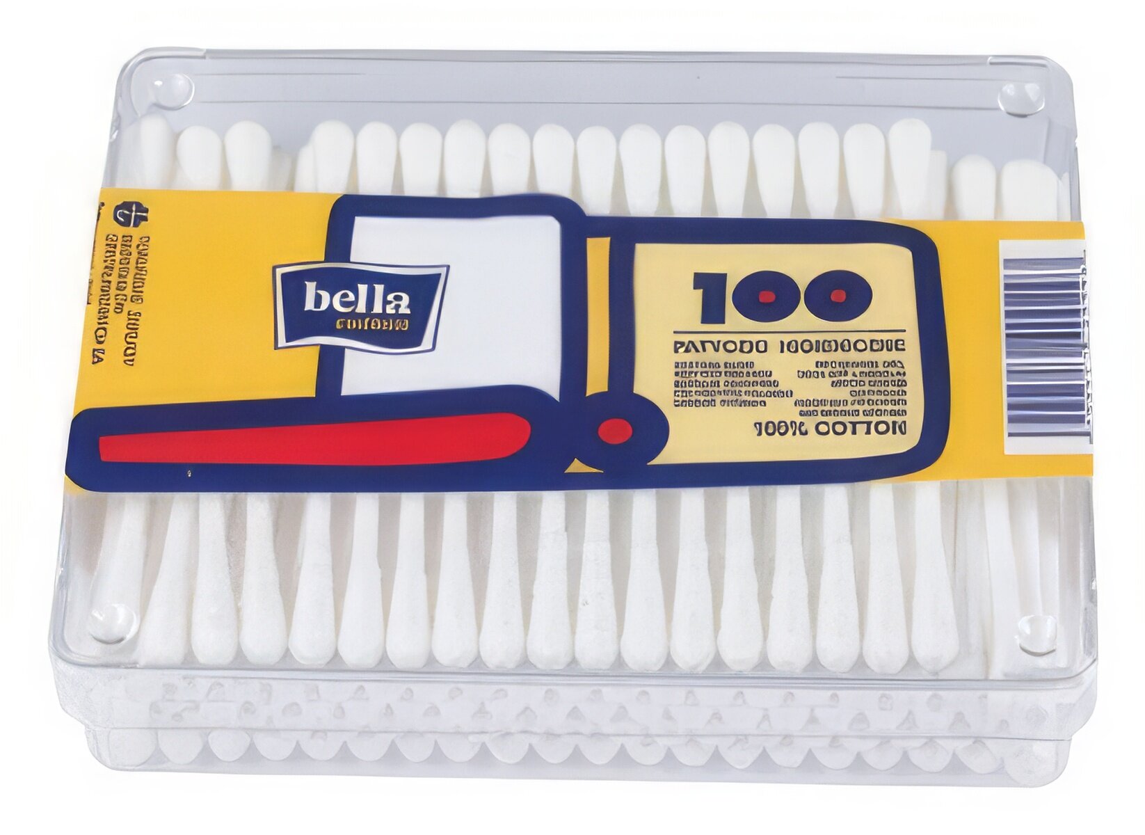 Палочки гигиенические BELLA 100шт пластик