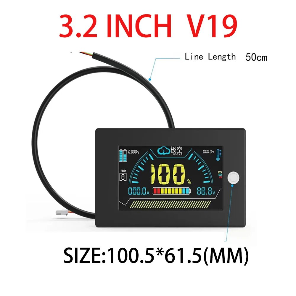 JIKONG V19 Smart BMS для литий-ионных аккумуляторов 100A/150A/200A/300A JK-3.2inch LCD V19