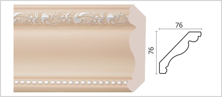 Карниз Dekor-Dizayn 154-62S Хай Тек Д2400хВ76хТ76 / Декор Дизайн.