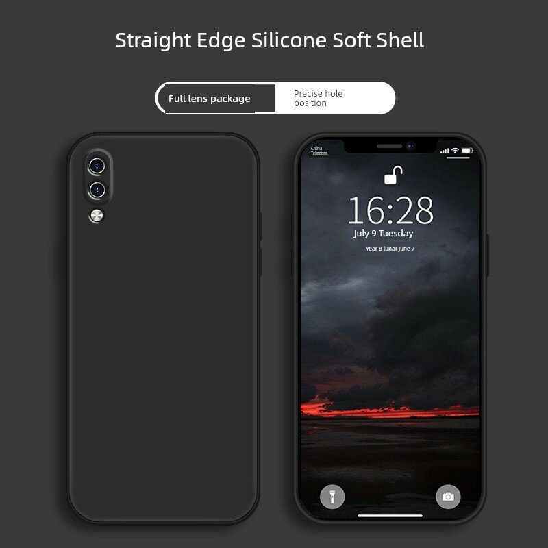 Официальный силиконовый чехол для телефона Huawei Enjoy 70Z Classic Black без декора с защитой от ударов