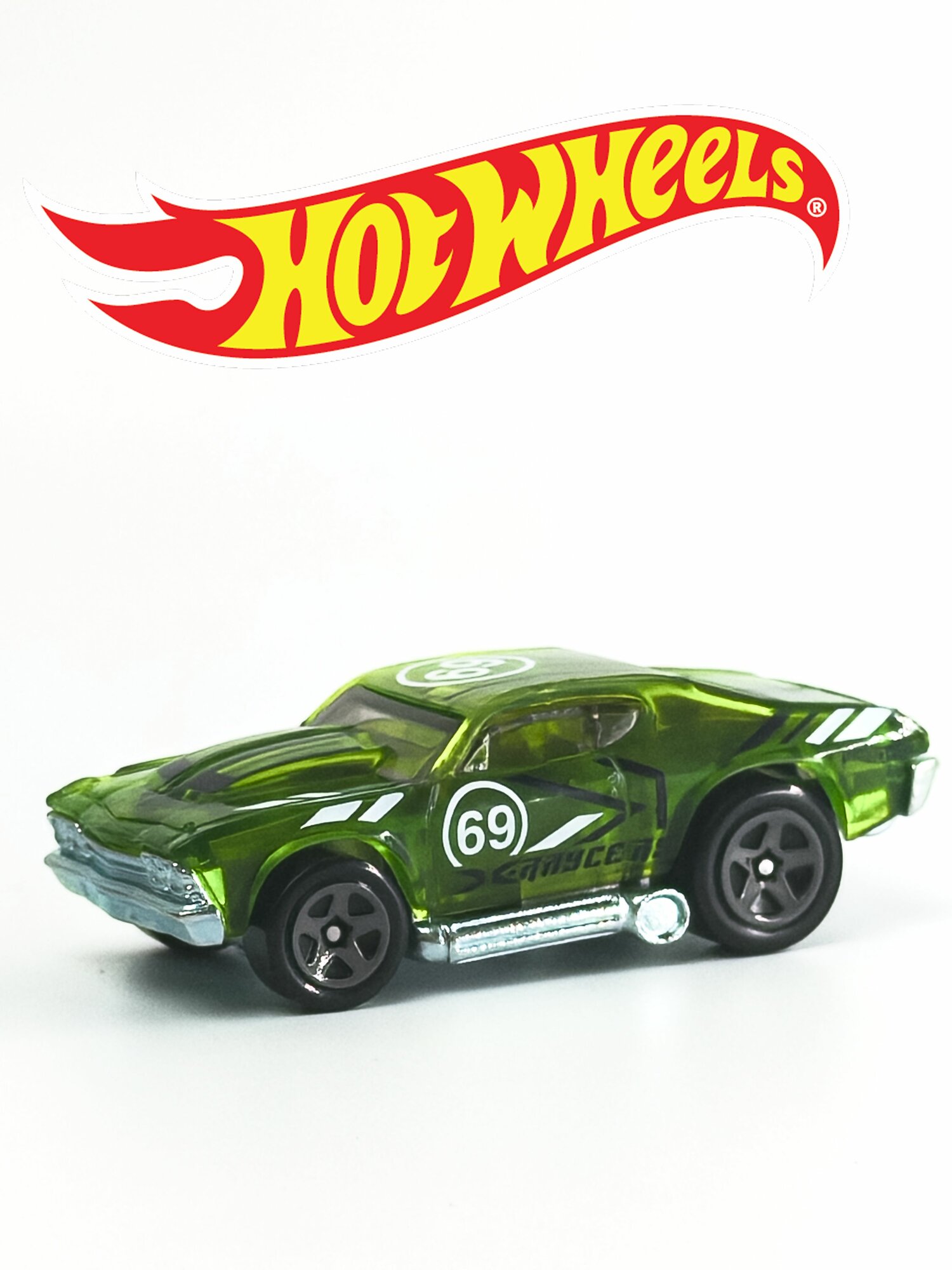 Hot Wheels Машинка прозрачный гонщик 69 Chevelle 26H
