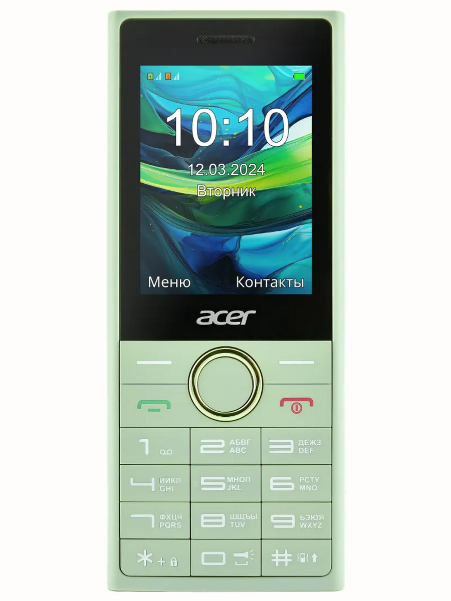 Мобильный телефон Acer Twist TW24 Зеленый 2 sim 2.4″ TFT 2G 2500 mAh RU