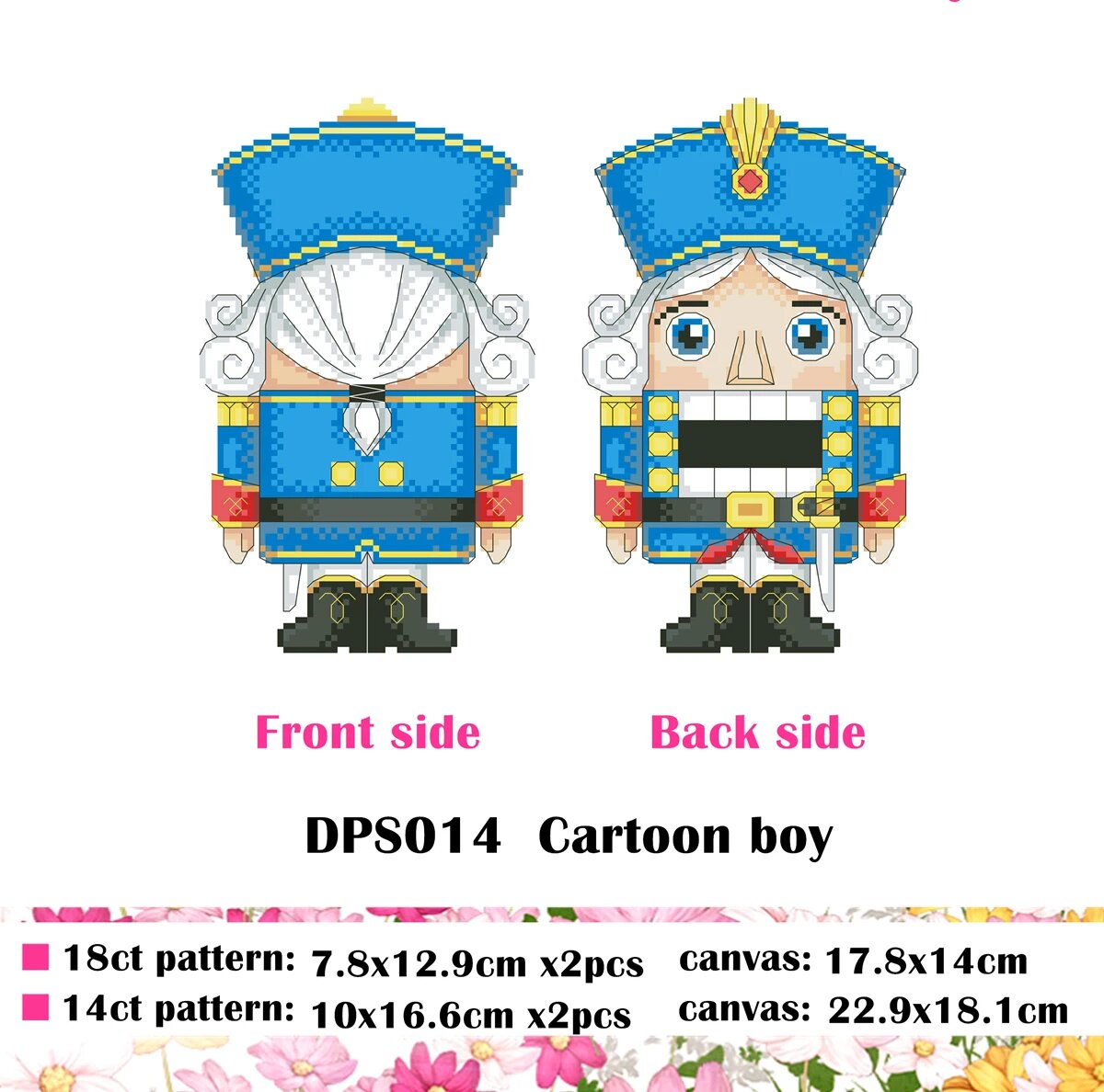 Dreampattern набор для вышивки крестом мультфильм мальчик белый 14к 18к B, 18ct plastic canvas