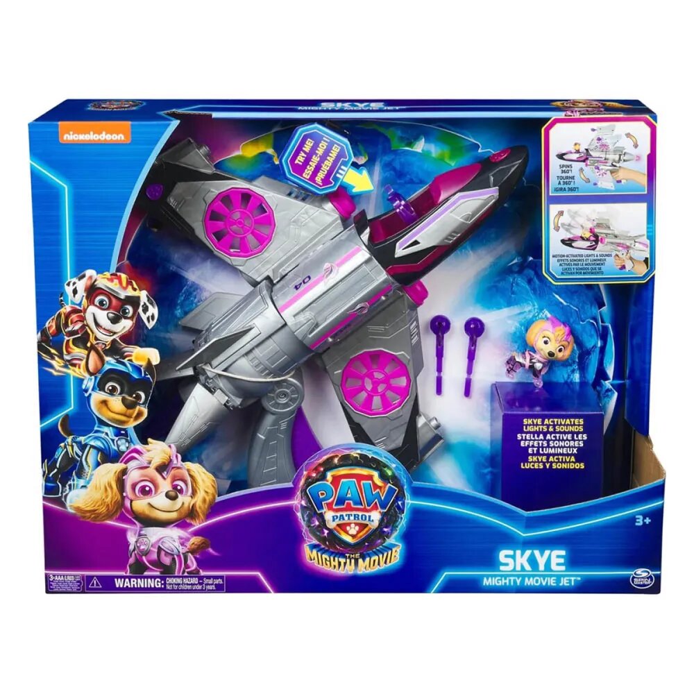Paw Patro lSkye Mighty Pups Щенячий Патруль Скай, со светом и звуком, на батарейках