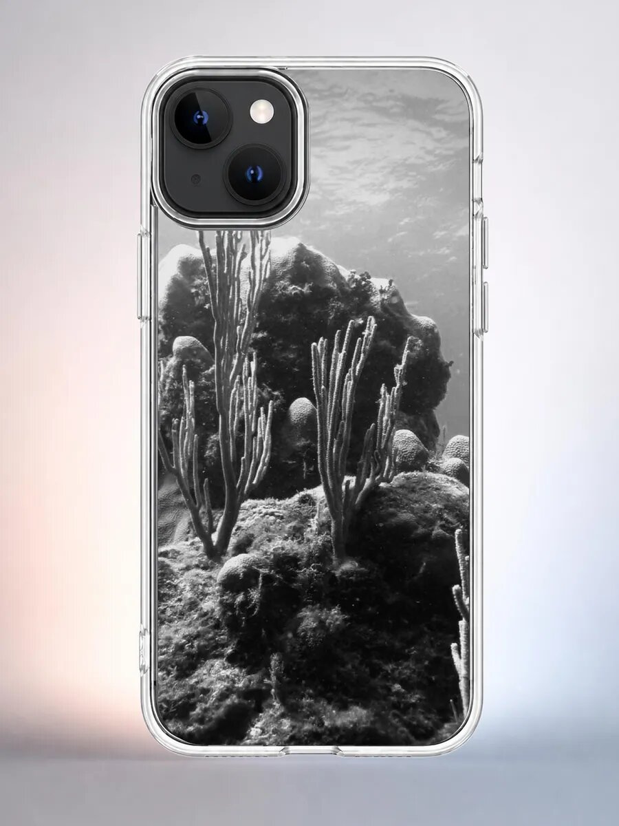 Чехол iPhone 15 кораллы подводные силиконовый