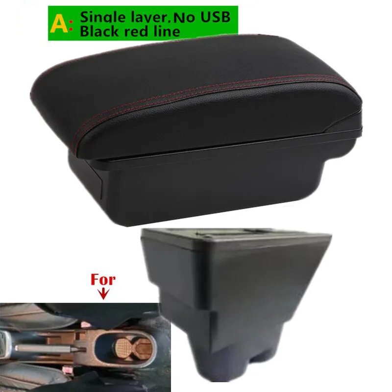 Подлокотник для Peugeot 207, центральный органайзер для Peugeot 207CC с USB, A1 red line No USB