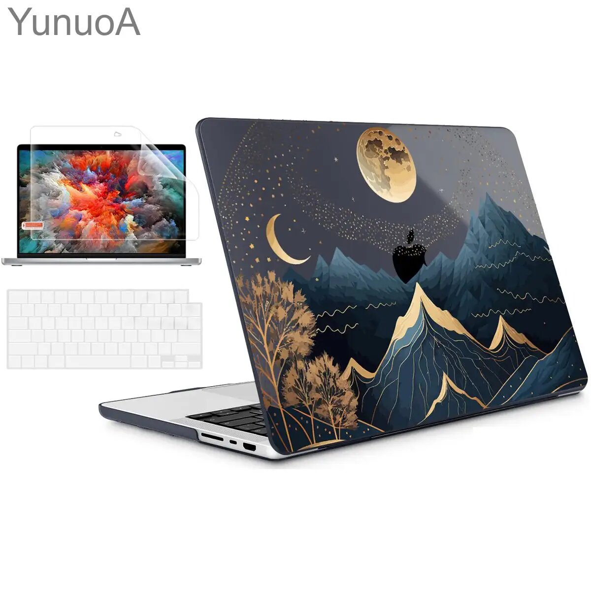Защитный жесткий кейс из ударопрочного пластика для MacBook Air 13, эксклюзивно совместимый с моделями A2337, A2179 и A1932, а также с поколениями 2022, 2021 и 2020 годов выпуска.