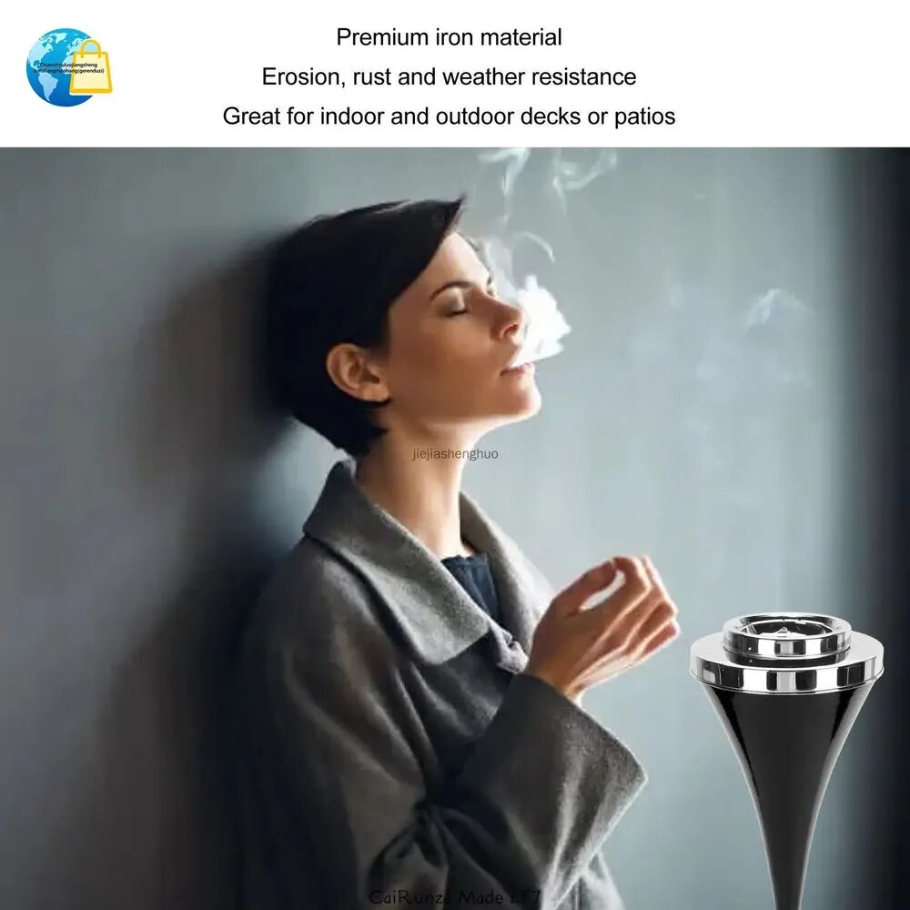 Уличная урна для мусора из металла, напольная пепельница с педалью, прямоугольная, черная — фото 1