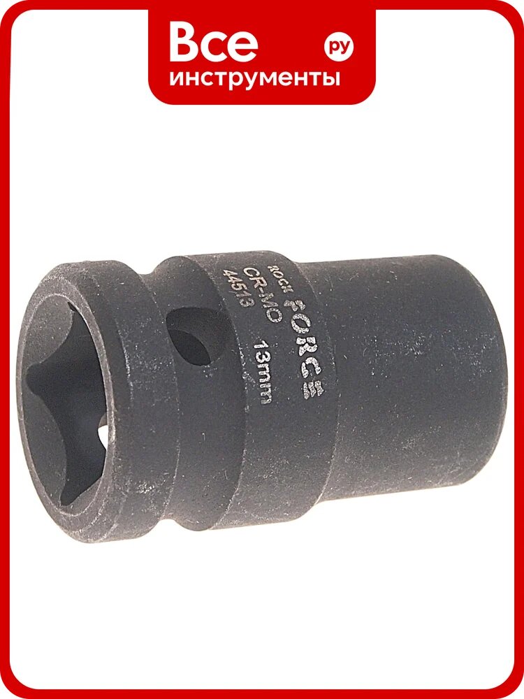 Головка торцевая 6-гранная ударная 13 мм, 1/2", L=40 мм ROCKFORCE RF-44513(810)