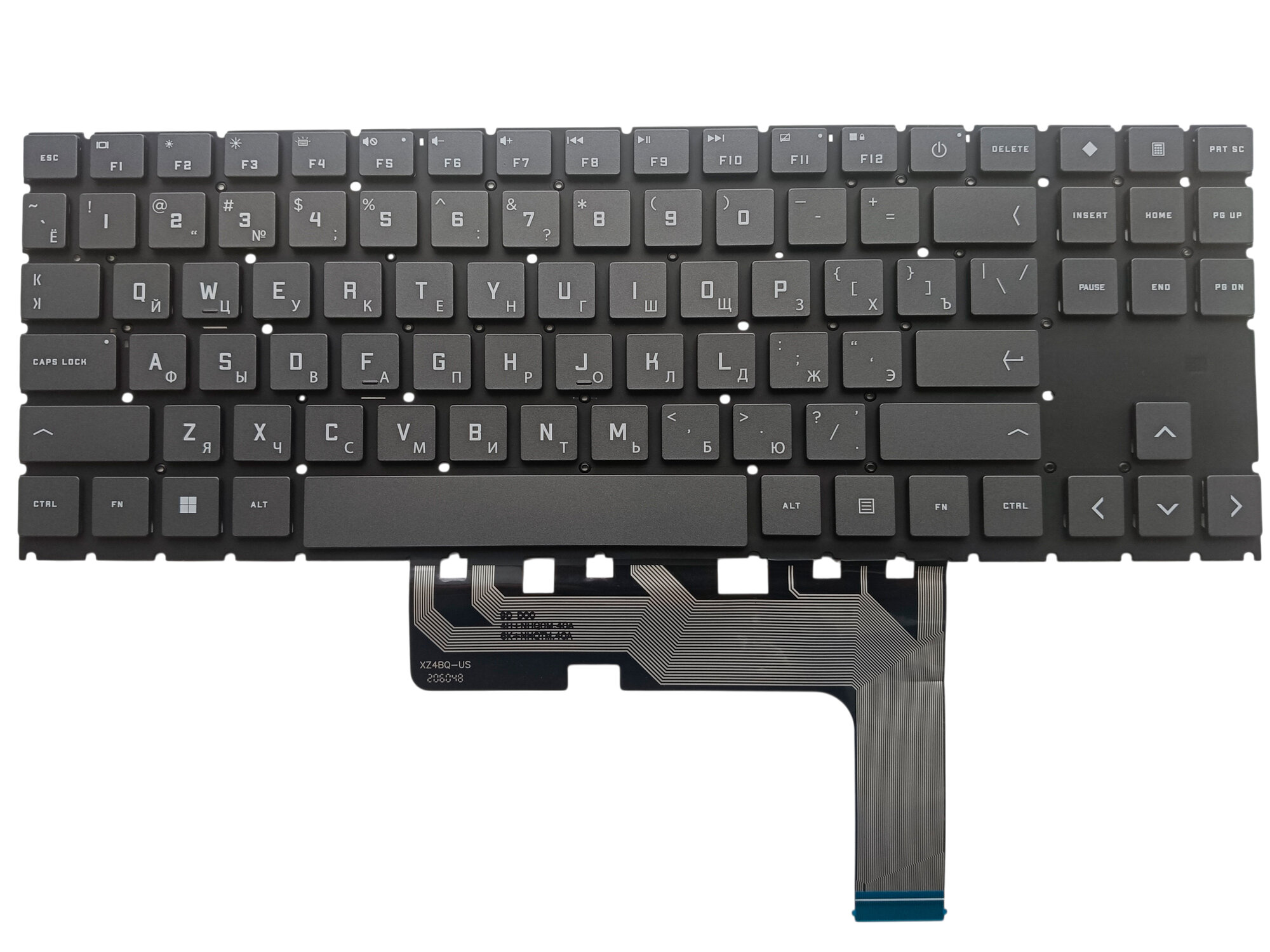Клавиатура для ноутбука HP Omen 15-en, 15t-en, 15-ek, 15t-ek черная с подсветкой
