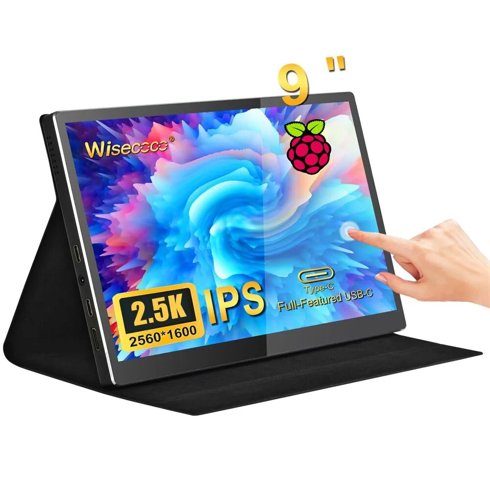 Wisecoco 9" Монитор (1), IPS, 2560x1600 WQXGA, 60 Гц, черный