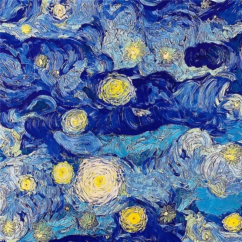 Хлопковая ткань "Звездное небо" Синий, 9, 110 см