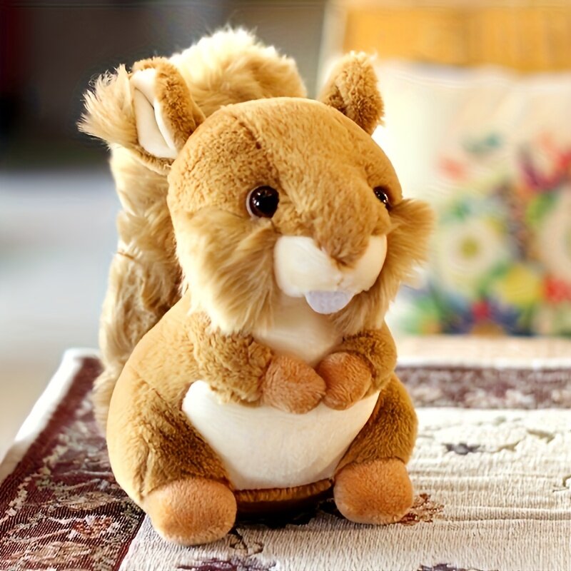 Мягкая игрушка белочка коричневая, 1 шт.