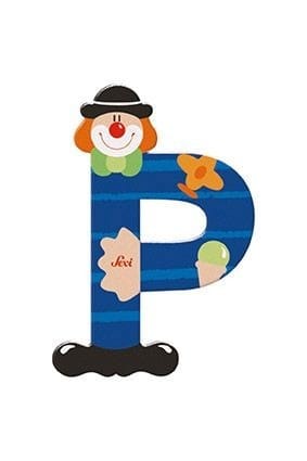 Деревянная буква Sevi P, коричневый