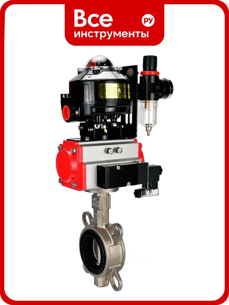 Затвор дисковый DN-ru 316L-316L-VITON Ду100 Ру16, с пн. прив SA-130, пн. расп PND2-S1EM-52-1NC-J08-24VDC, БКВ LSB-510-02ExM12-250, БПВ APU1-10-40-V08 D050-93653