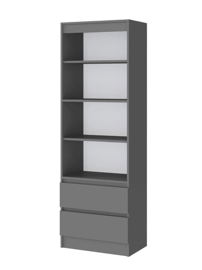Стеллаж МГС, Гостиная Мэнкс, графит серый, 2000х600х372, микон