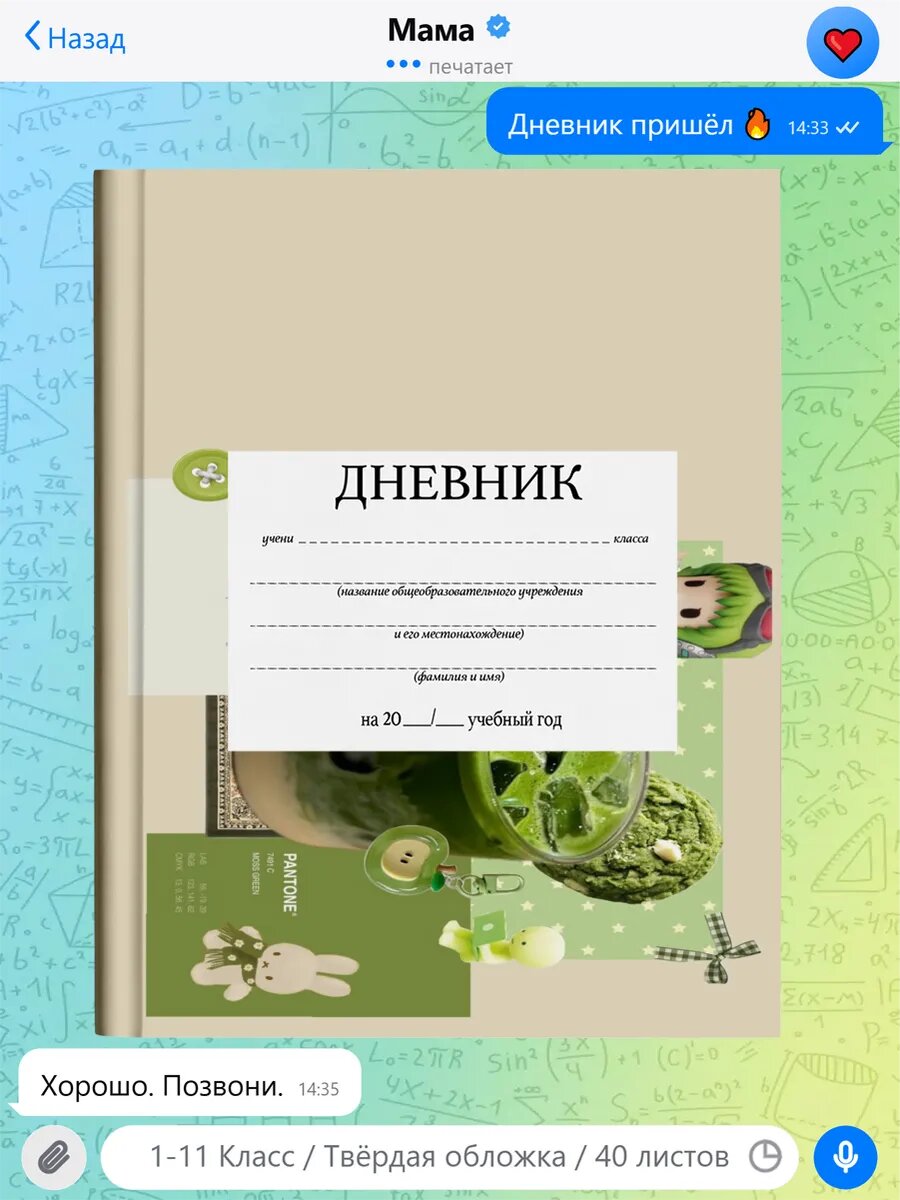Школьный дневник с принтом y2k pinterest