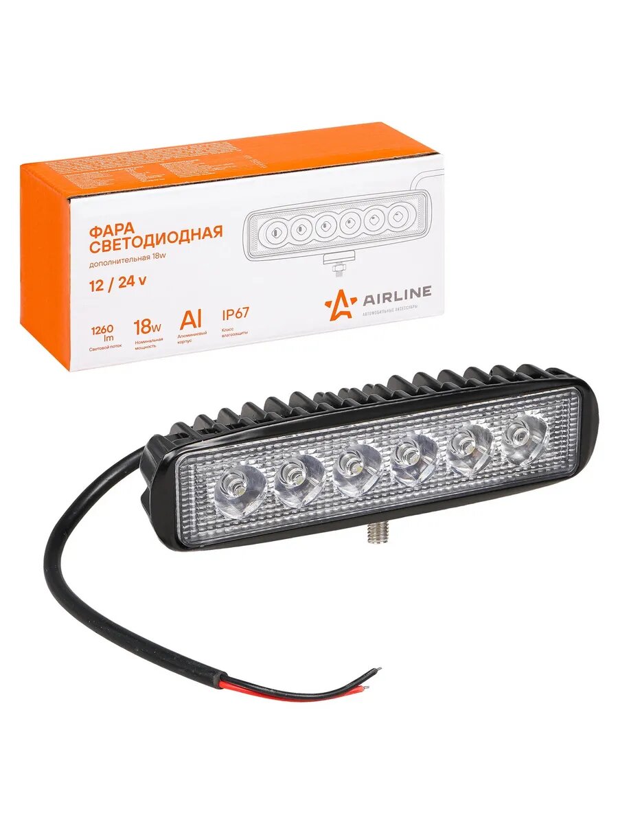 Фара светодиодная 6LED 18Вт, арт. ALED004