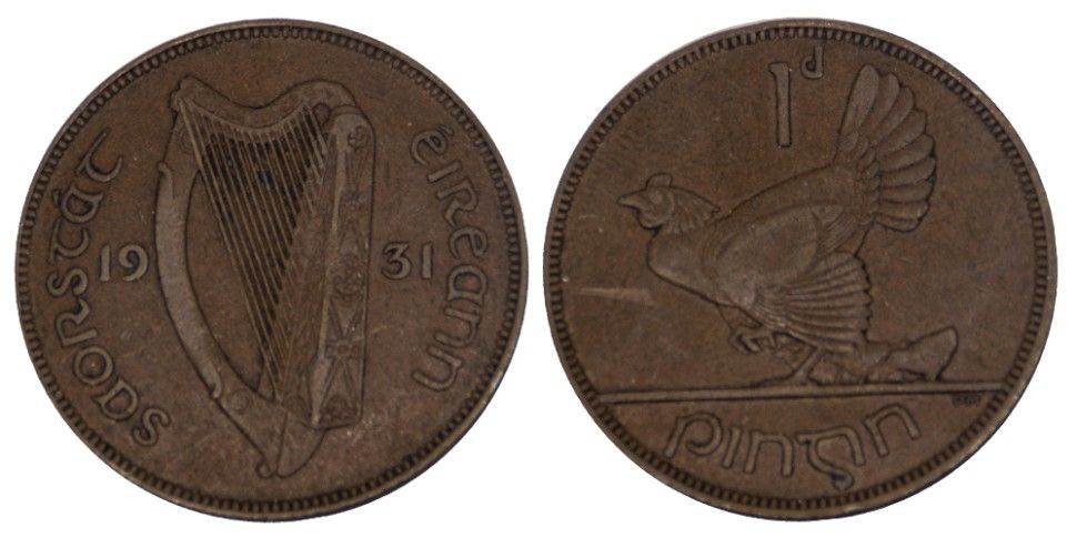Ирландия, 1 пенни 1931 год