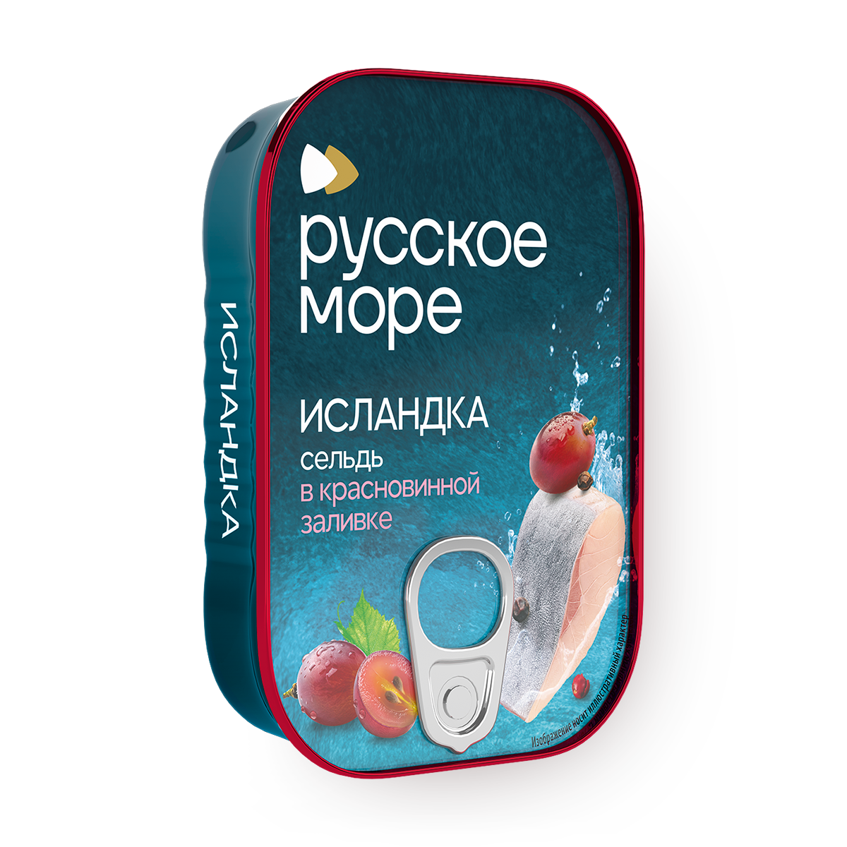 Сельдь в красновинной заливке Исландка «Русское Море» филе-кусочки