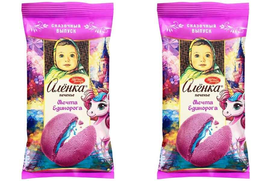 Аленка Печенье сдобное Мечта единорога с начинкой 110 г, 2 уп