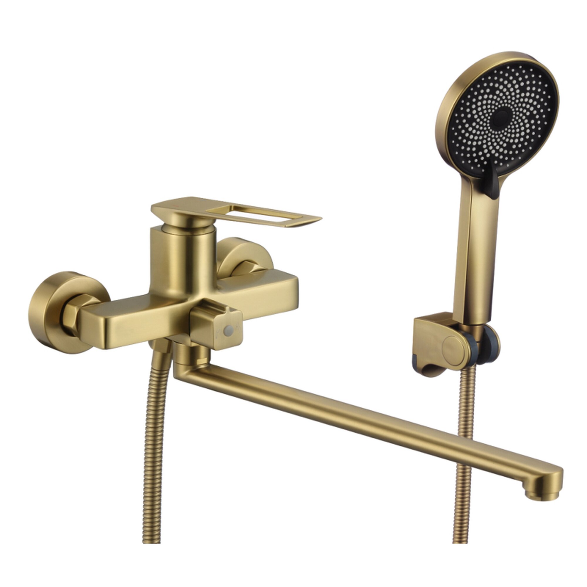 Смеситель для ванны Savol S-009024C, с душевым гарнитуром, цвет матовое золото