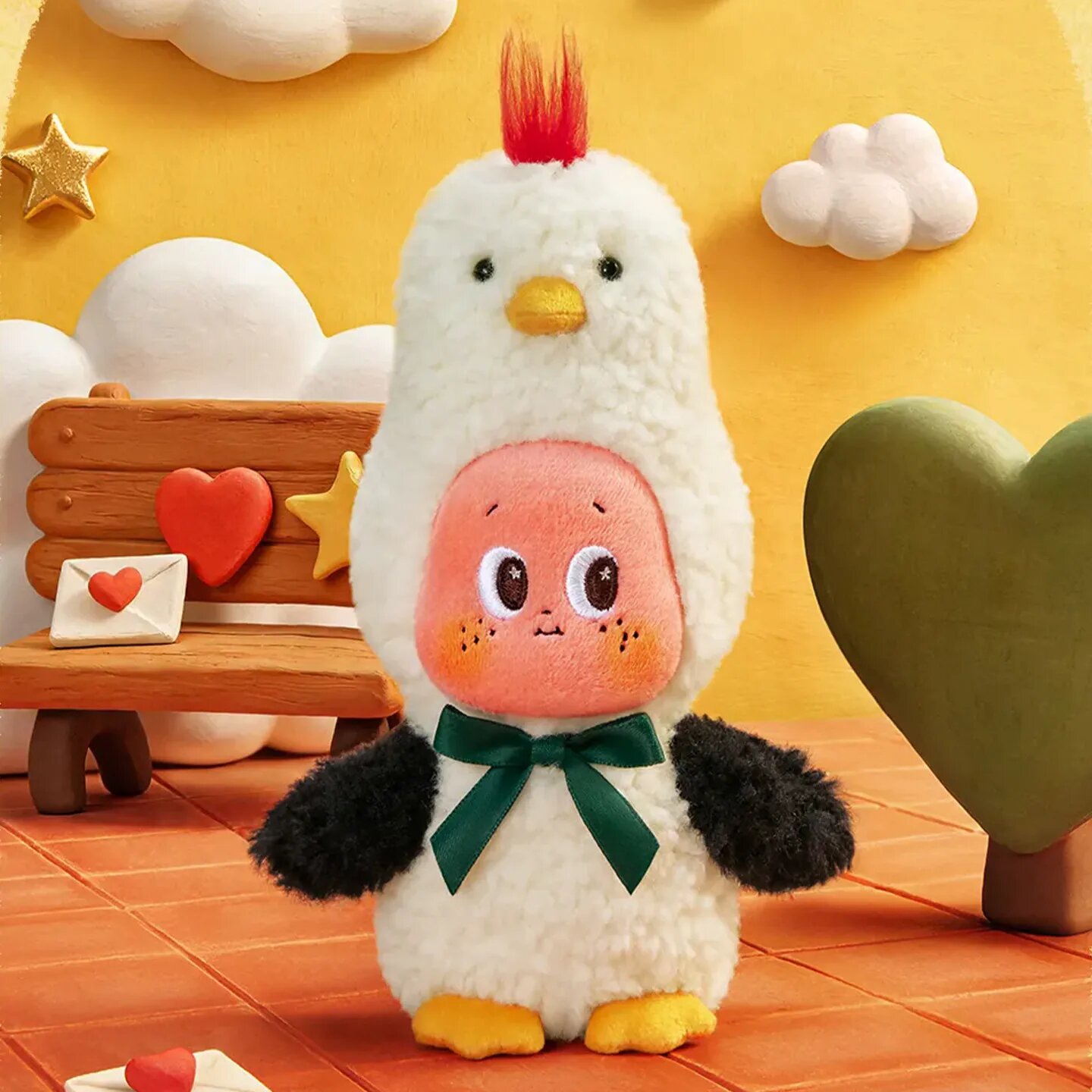 Попмарт Монстры Серия Сердцеби plush фигурка блайнд бокс клятва альбатроса подтвержден новый запечатан