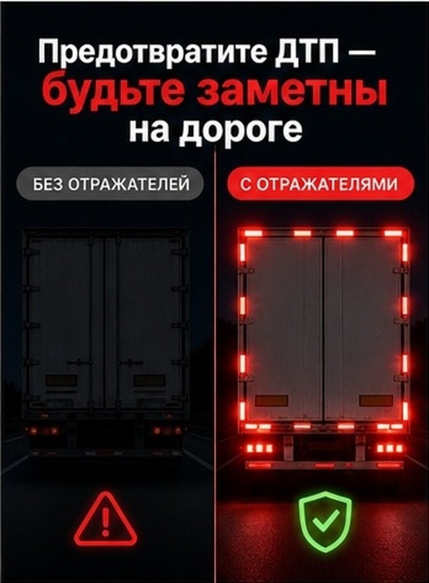 10 Штук Отражатели Для Авто Мотоцикла Велосипеда 9x2 5Cm Красный
