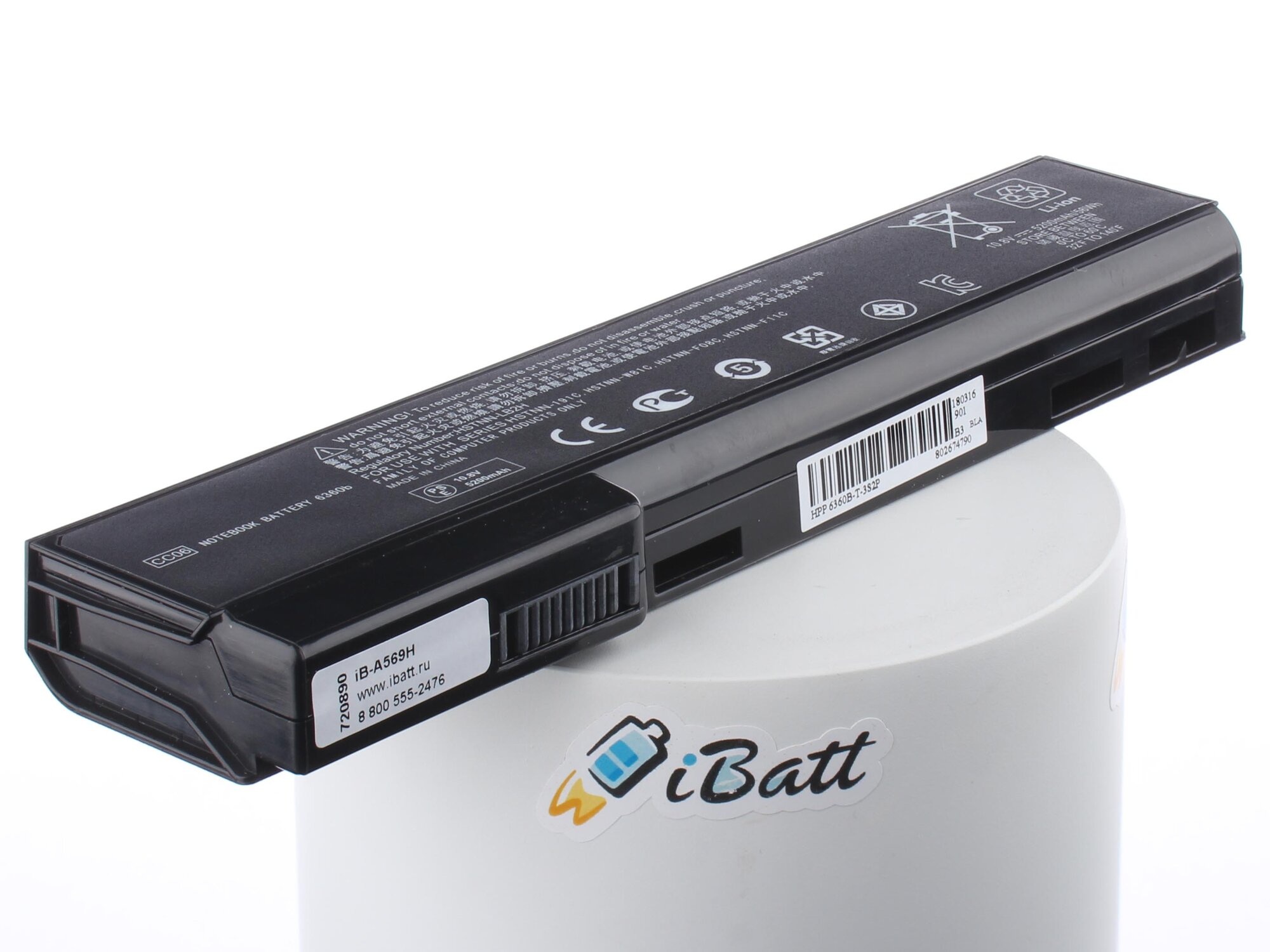 Аккумулятор iBatt 5200mAh для ноутбука HP CC06, CC06X, L QK642AA, CC09