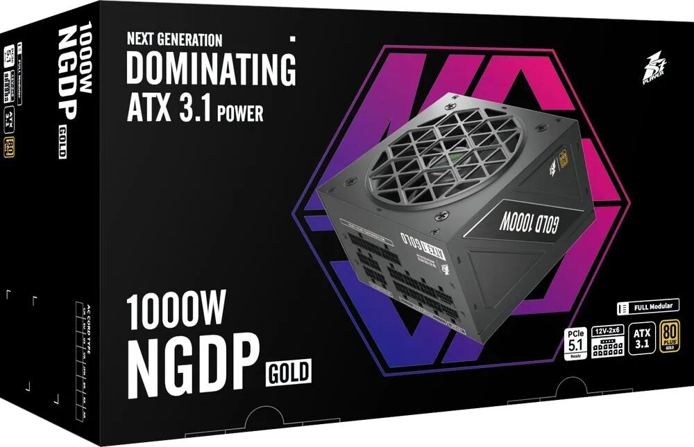 Блок питания 1STPLAYER NGDP 1000W Gold, 1000 Вт