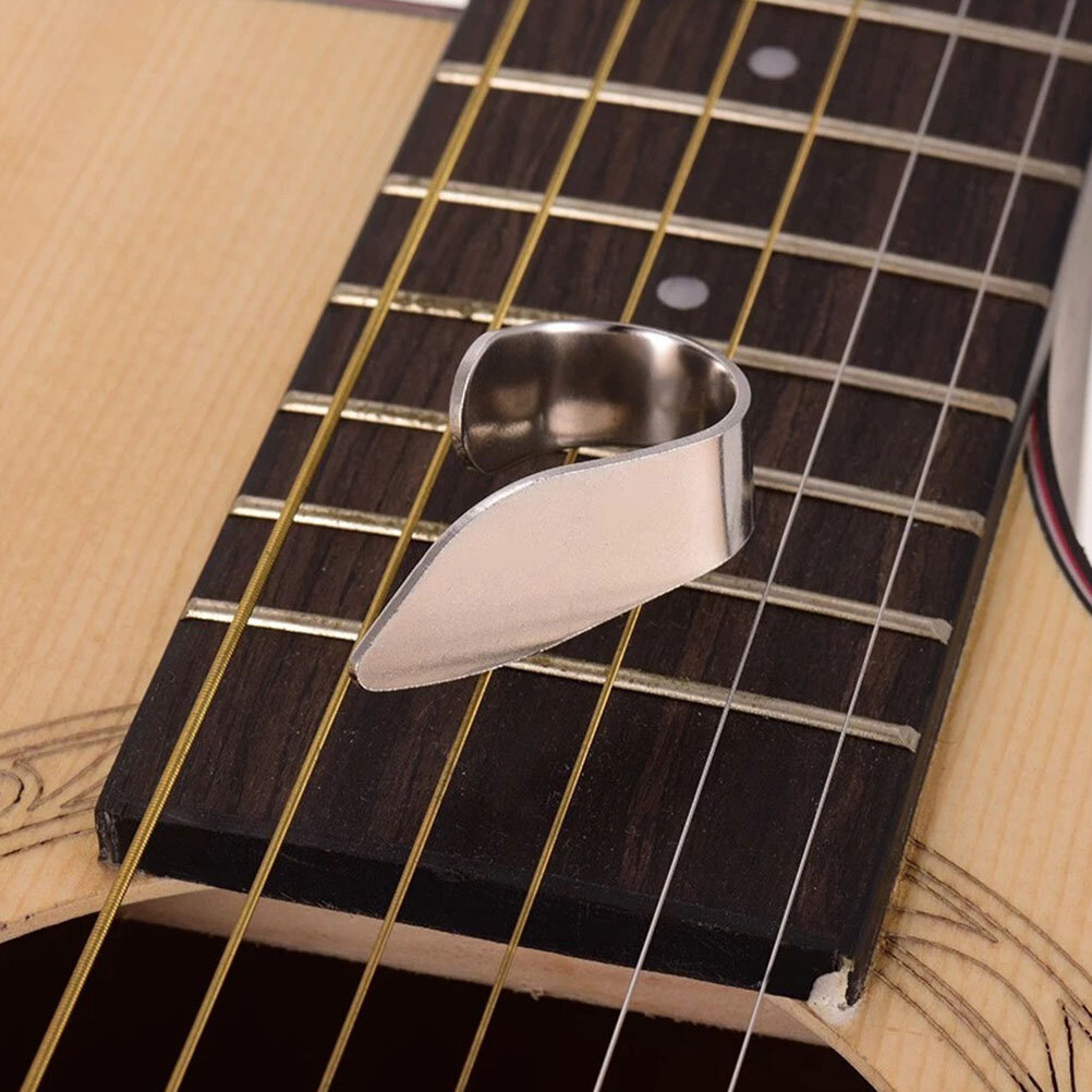 Durable Guitar Finger Picks Из Нержавеющей Стали Защита Пальцев 3 2X1 7X1CM