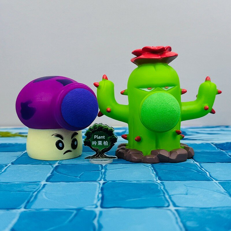 Мягкая Виниловая Фигурка Кактус и Пиф-паф Из Игры Plants vs Zombies, Коллекционная Статуэтка Персонажей для Детей