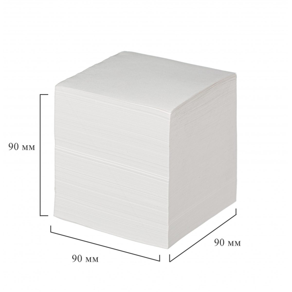 Блок-кубик для записей Attache, 90x90x90мм, белый, 18шт.