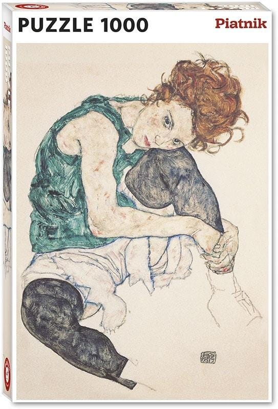 Пазл Piatnik Schiele "Сидящая женщина", 1000 элементов, 67,5x44,1 см, разноцветный