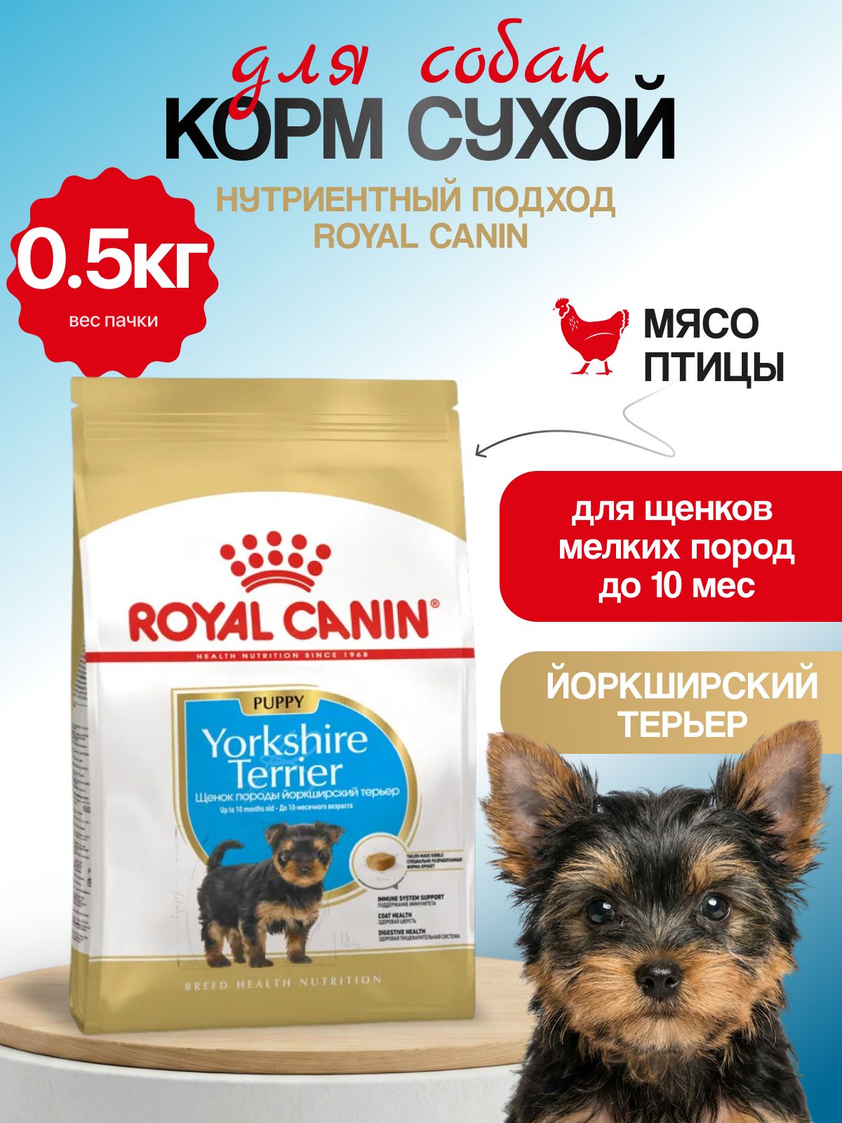 ROYAL CANIN сухой корм для щенков породы Йоркширский терьер 500 гр