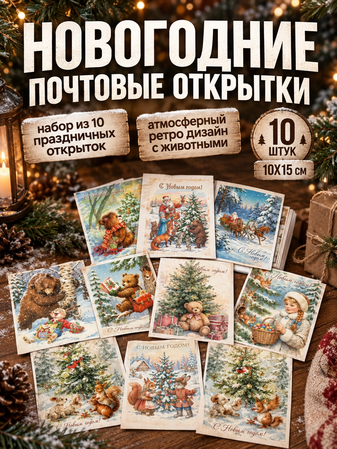 Новогоднии почтовые открытки №3