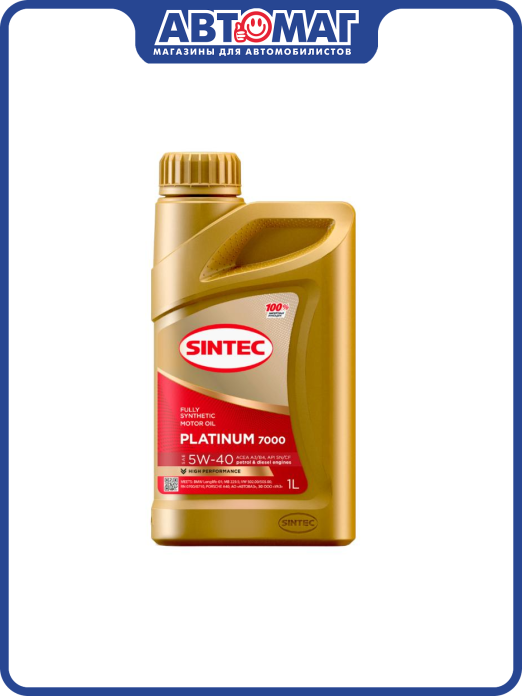 Моторное масло SINTEC Platinum 7000 5W-40 (1л) SINTEC SIN-5W40-A3B4-1L