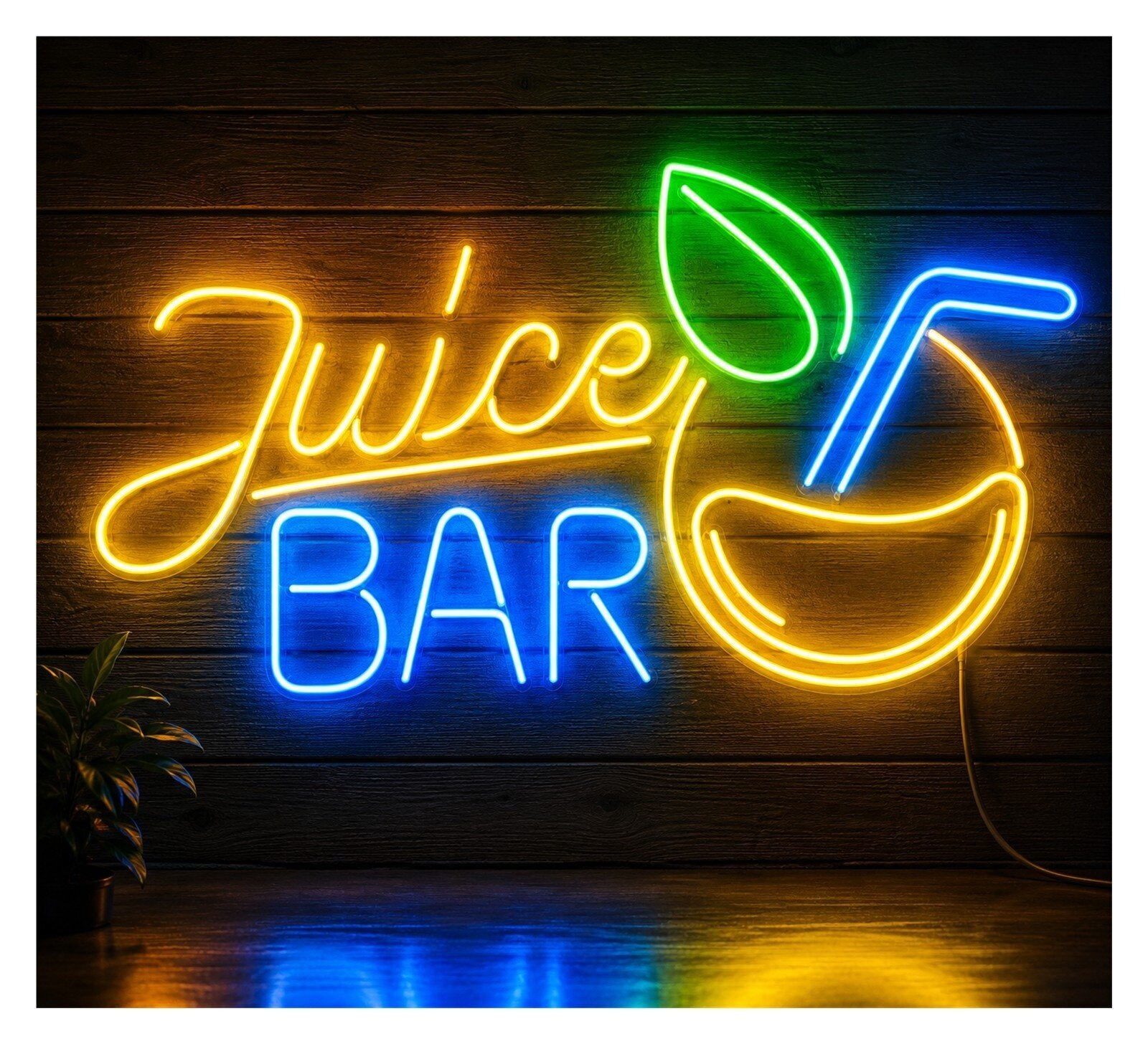 Неоновая Вывеска Juice BAR 53cm