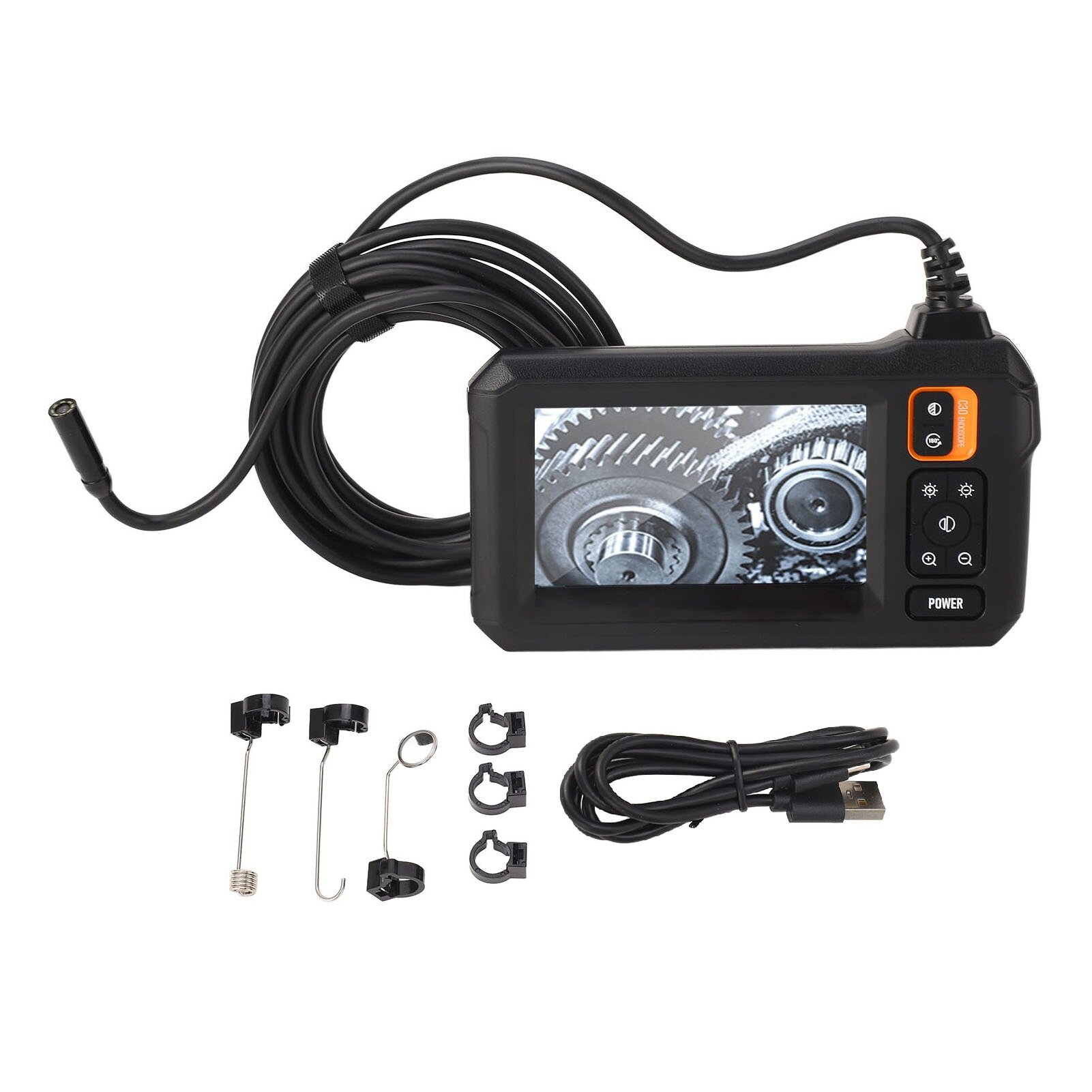 Эндоскопическая камера с подсветкой, степень защиты IP67, разрешение 1080p HD, для осмотра канализации, промышленный эндоскоп.