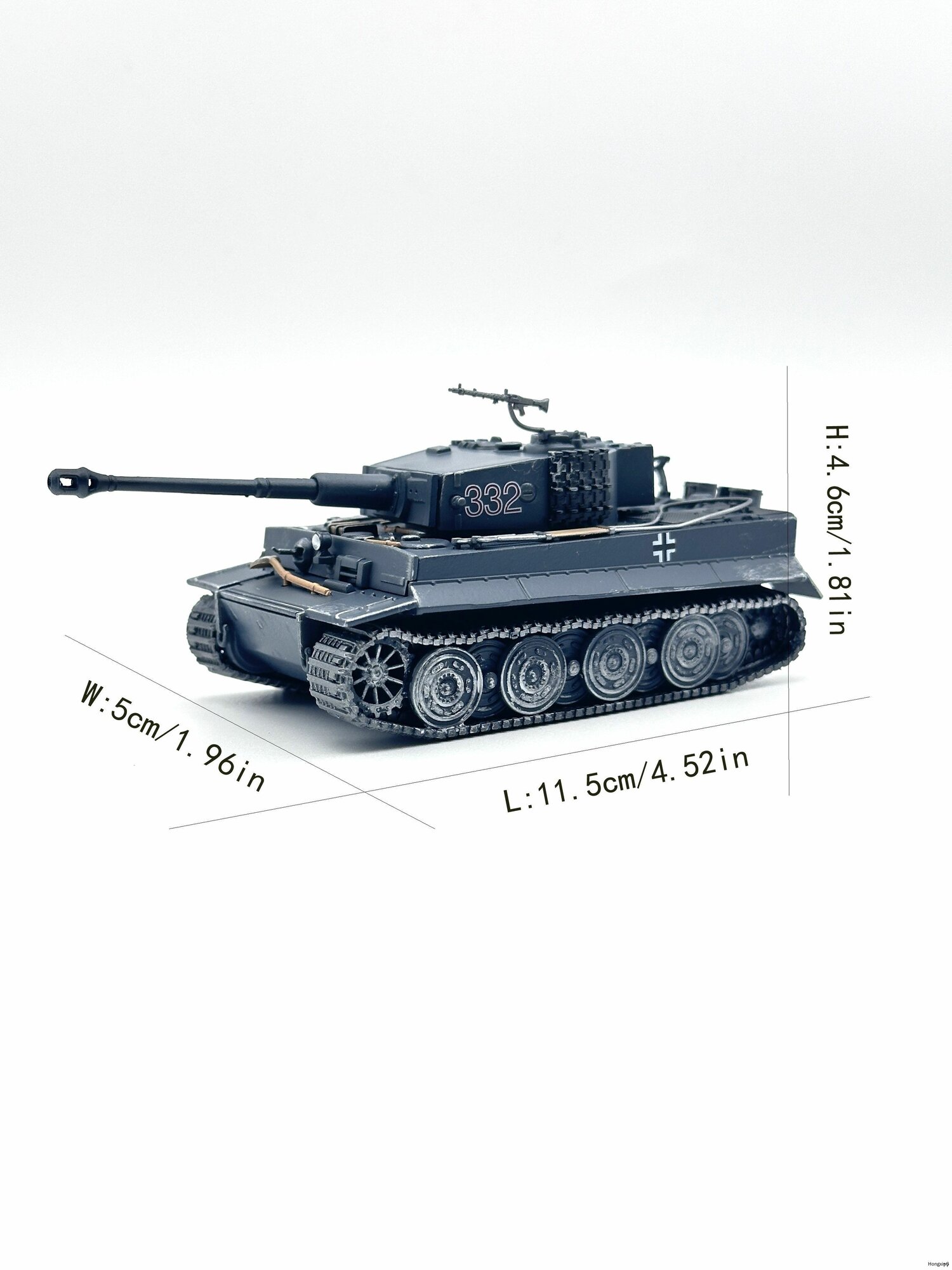 Металлическая модель немецкого тяжелого танка Тигр в масштабе 1/72, статичная модель, коллекционный предмет, подарок.