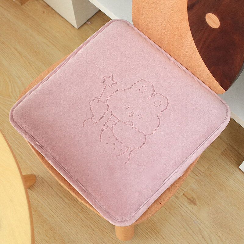 Пенополиуретановая сидушка для детей, 28x28 см, розовый кролик, удобная подушка для школьных стульев в детском саду и