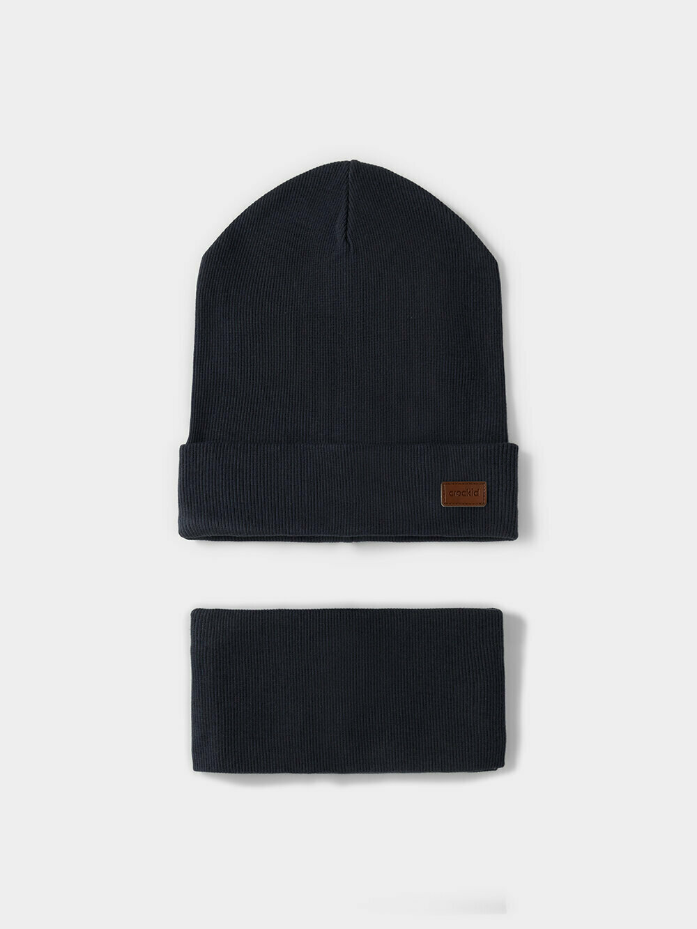 Комплект с головным убором хлопковый, шапка и снуд для мальчика для мальчиков