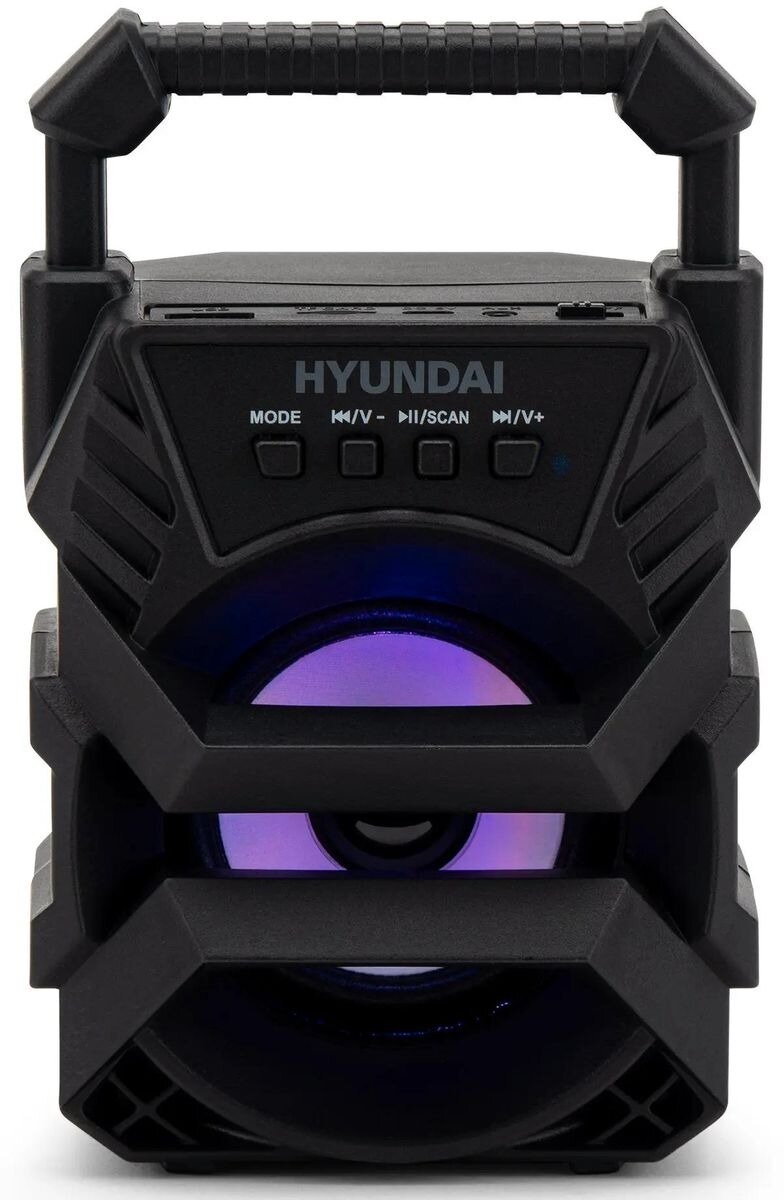 Колонка портативная Hyundai H-PS1000 черный 9 Вт 1.0 BT/USB 10м 500mAh