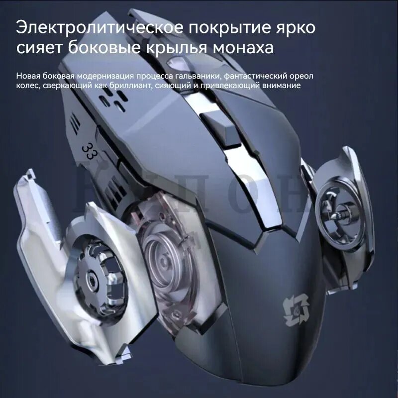Мышь беспроводная нейтральный x185, пурпурный, Bluetooth + USB Type-C, для ПК и ноутбука