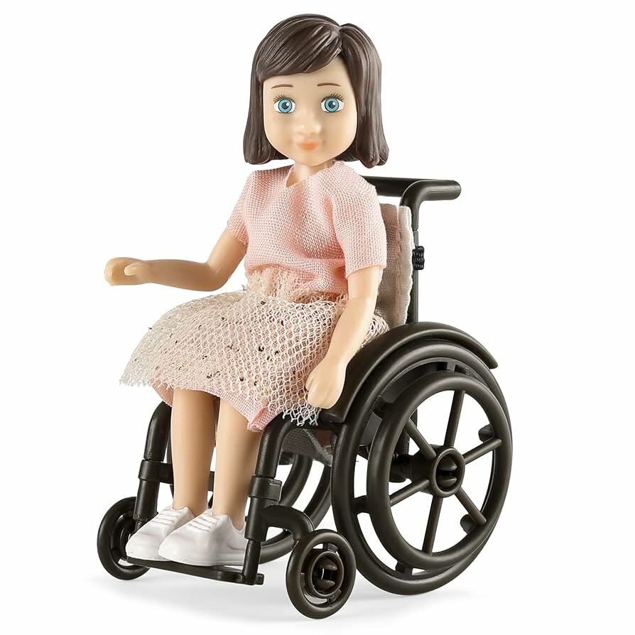 Сюжетно-ролевые игрушки Lundby - Кукла в инвалидной коляске для кукольного домика - 7315626080897