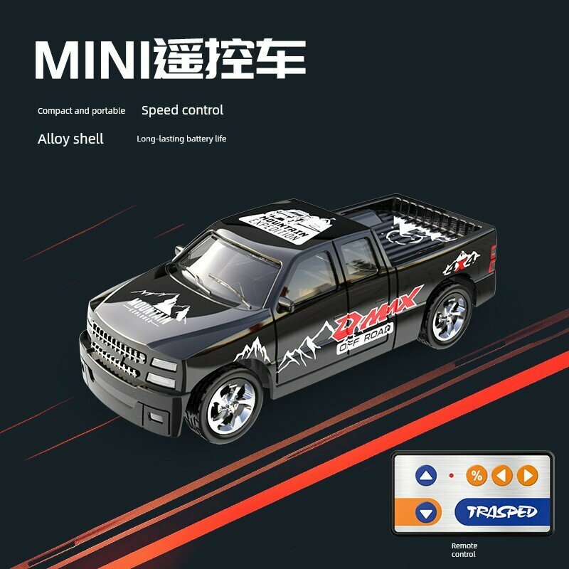 Алюминиевая модель RC-вездехода 1:64 черный цвет 4 колеса без упаковки